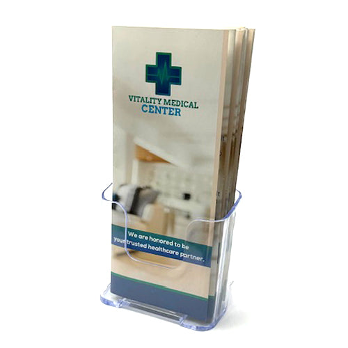 BROCHURE HOLDER - Table Top- dressed with 6 Cleared Brochures ...