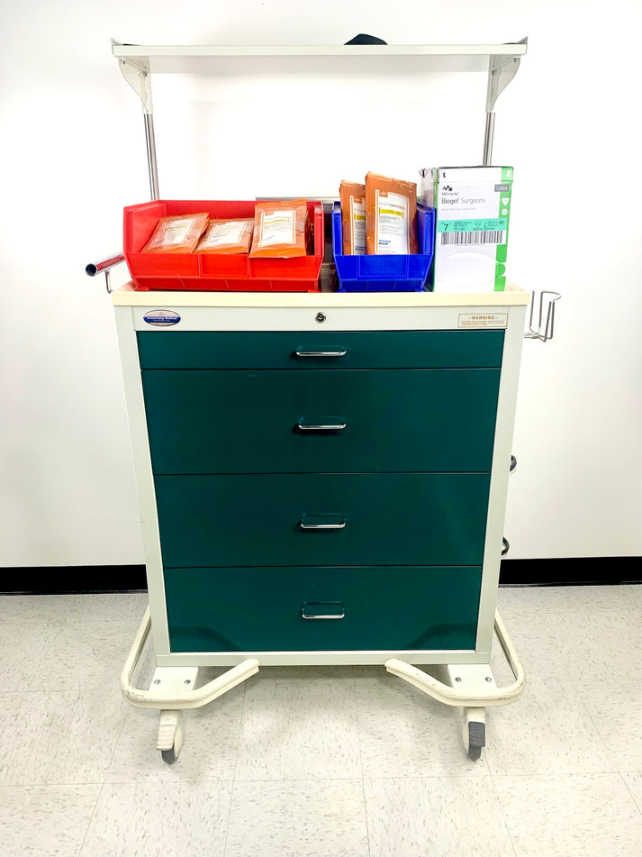 CRASH CART, A-ARMSTRONG WITH GREEN DRAWERS – Heritage Props LA
